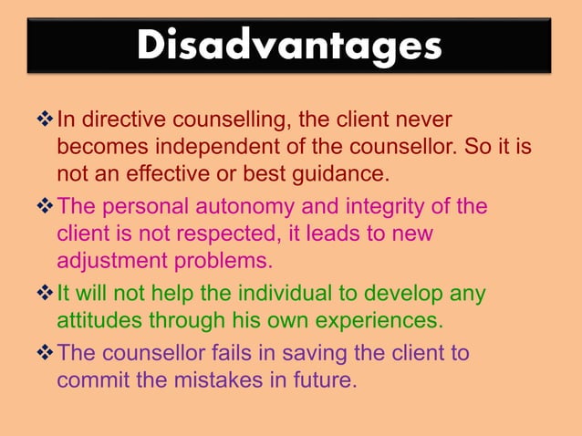 Types of counseling directive, non-directive, and eclectic counselling ...