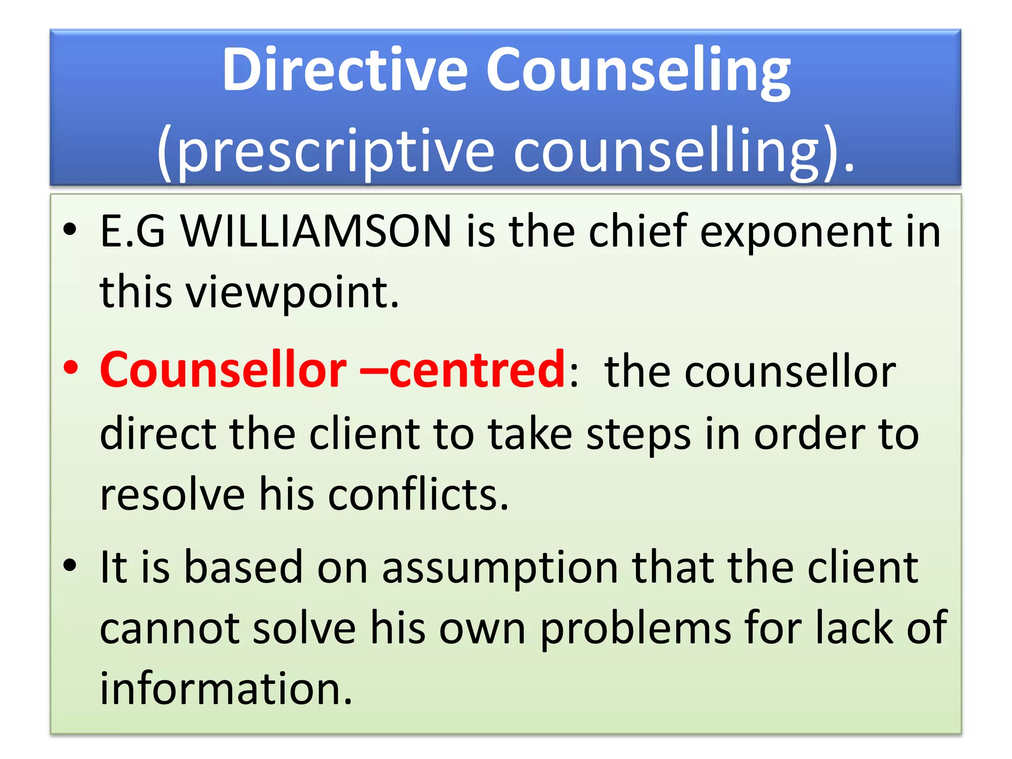 Types of counselling | PPTX