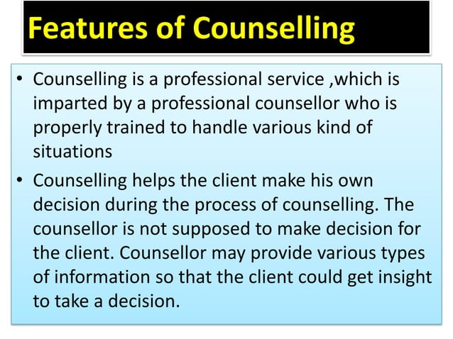 Types of counselling | PPTX