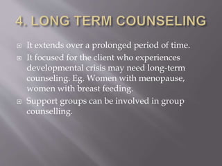 Types of counselling | PPTX