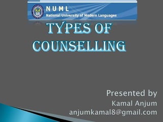 Types of counselling | PPTX