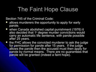 Types of court ordered punishment in Canada | PPT | Crime & Harmful ...