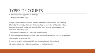 Types of Courts in ancient India from the perspective of Legal History ...