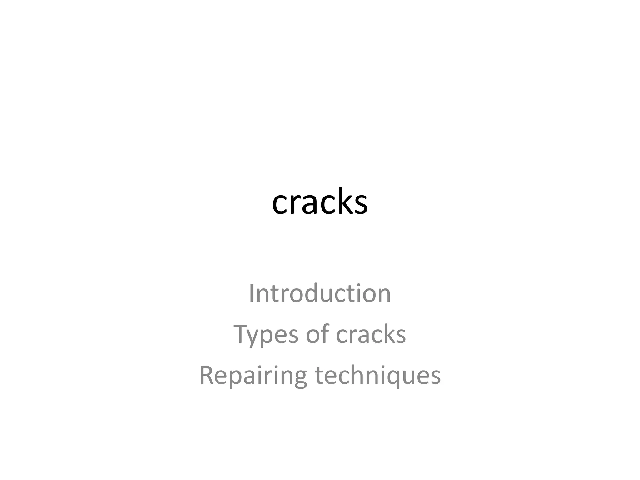 Types of cracks in concrete | PPTX