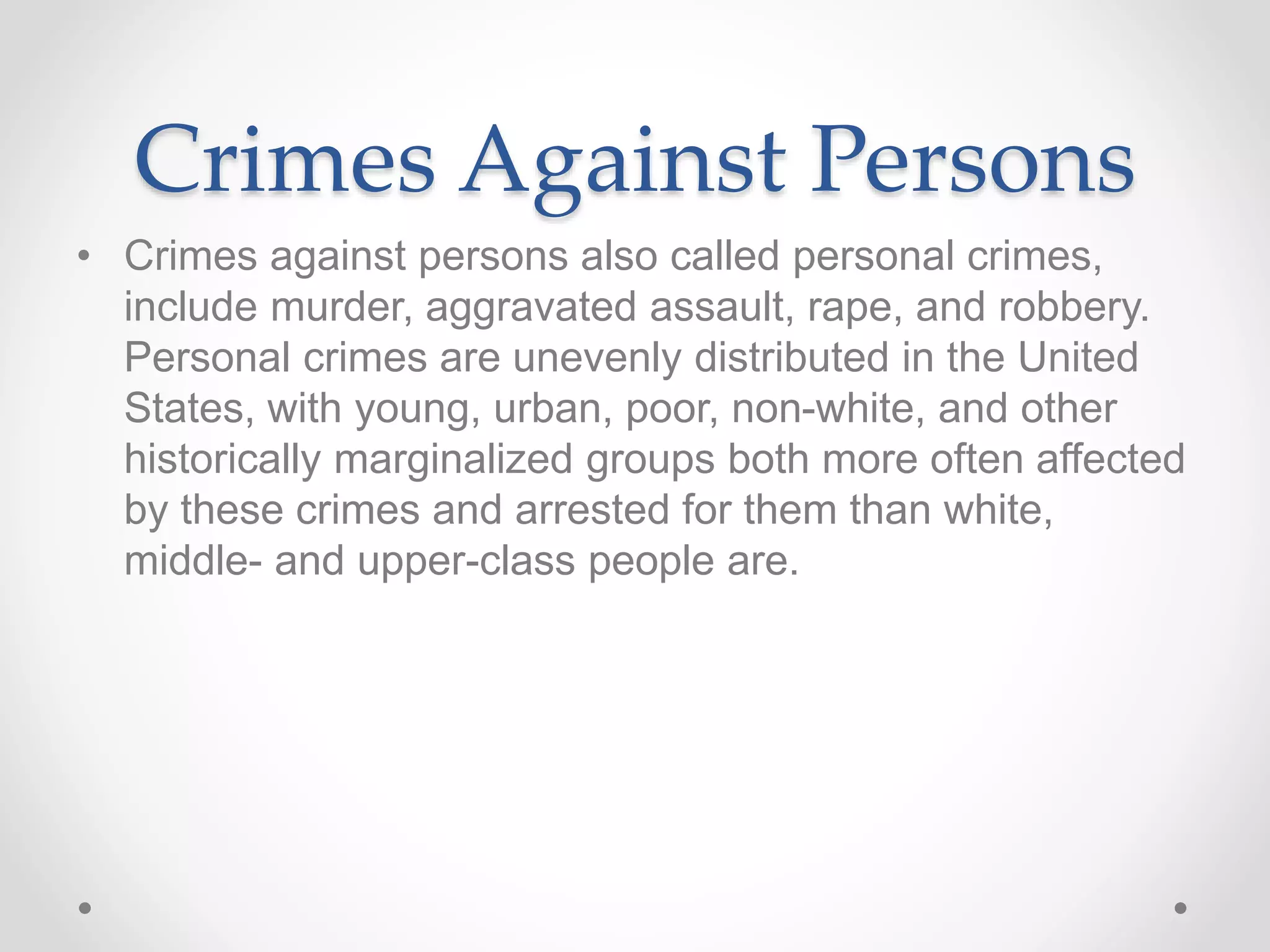 Types of Crime presentation | PPTX