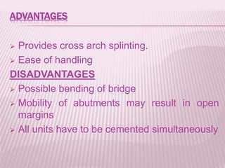 Types of crown & bridges | PPT