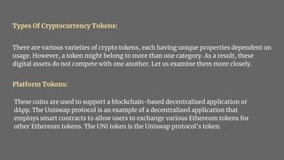Types of Crypto Tokens and Advantages | PPTX | Currencies | Economy