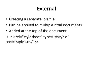 Types of css general tags Web Pages CSS_ | PDF