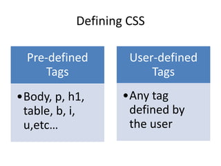 Types of css general tags Web Pages CSS_ | PDF