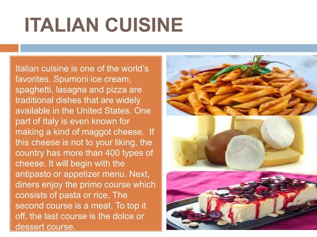 Types of cuisine | PPTX | Food & Drink