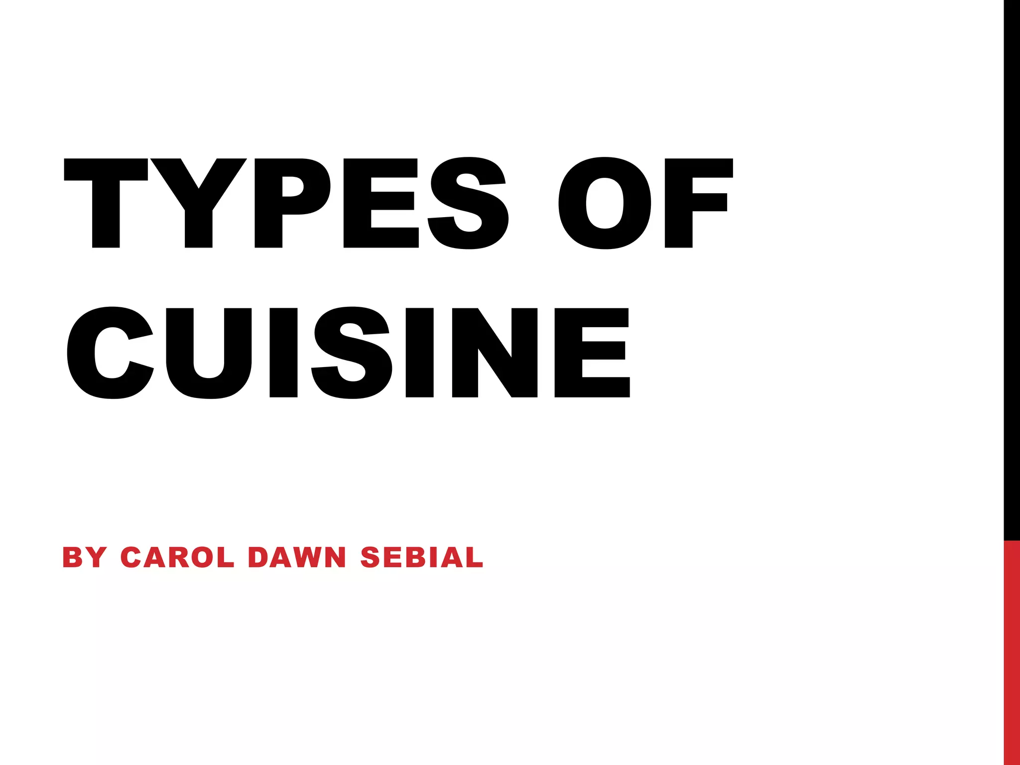 Types of cuisine | PPTX