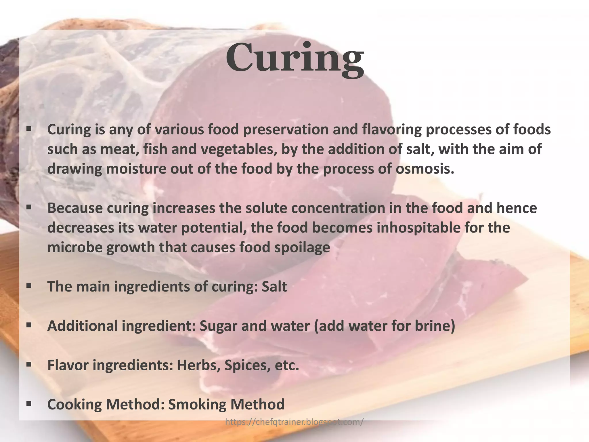 Types of Cured Meat: www.chefqtrainer.blogspot.com