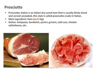 Types of Cured Meat: www.chefqtrainer.blogspot.com