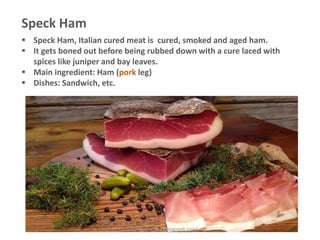 Types of Cured Meat: www.chefqtrainer.blogspot.com