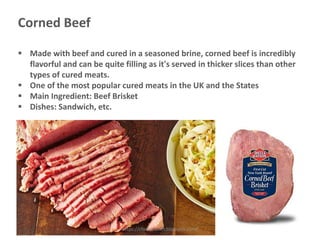 Types of Cured Meat: www.chefqtrainer.blogspot.com