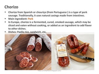 Types of Cured Meat: www.facebook.com/delhindra/ | PDF