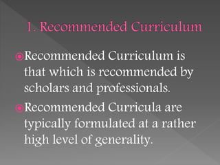 Types of curricula | PPTX
