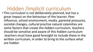 Curricula/Curriculum of the school | PPTX
