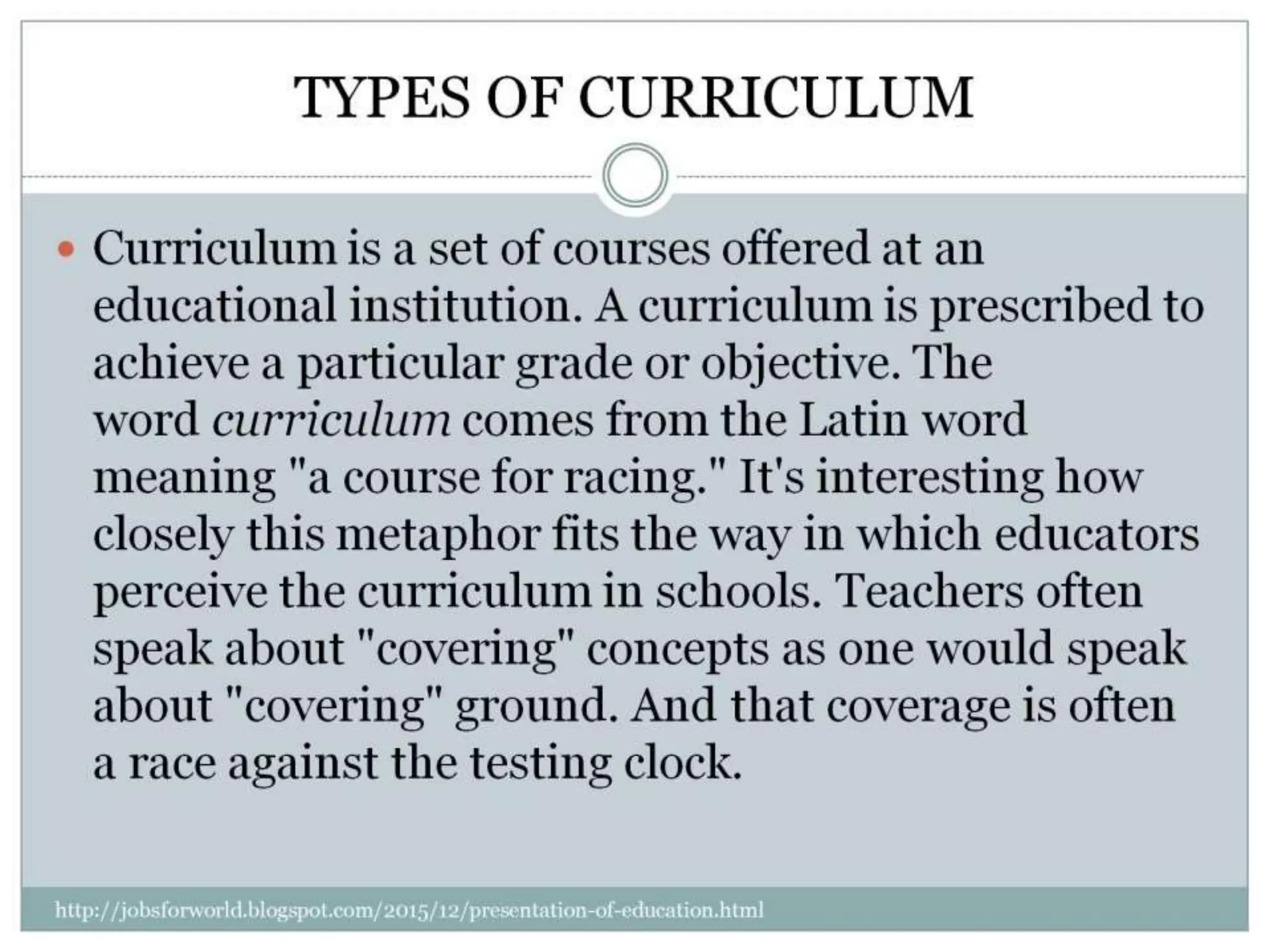 Types of curriculum | PPTX