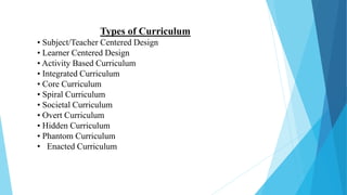 Types of curriculum | PPTX