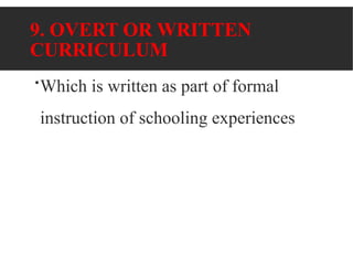 TYPES OF CURRICULUM .pptx | Free Download