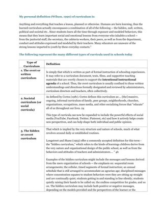 Types of curriculum . | PDF