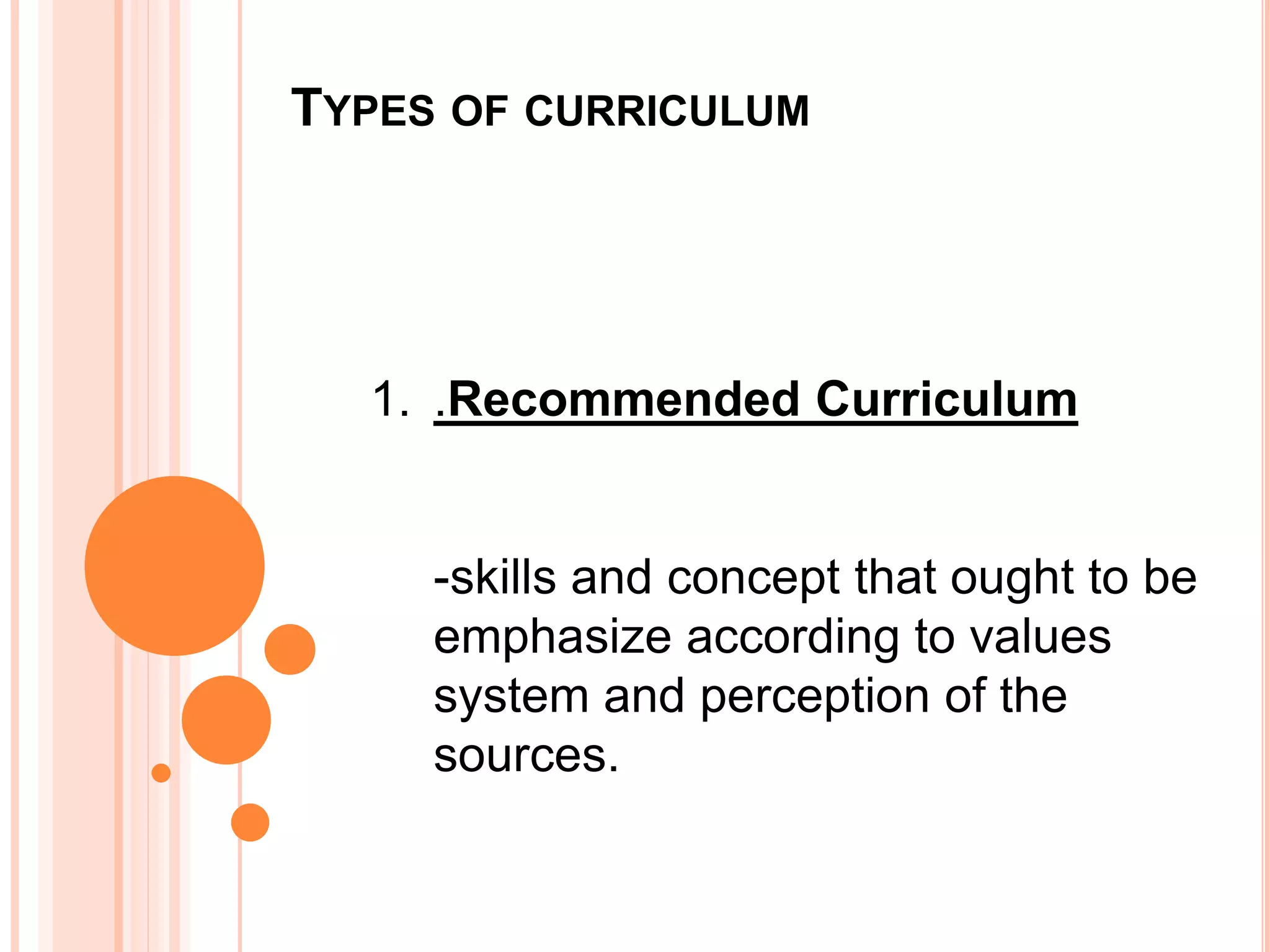 Types of curriculum | PPTX