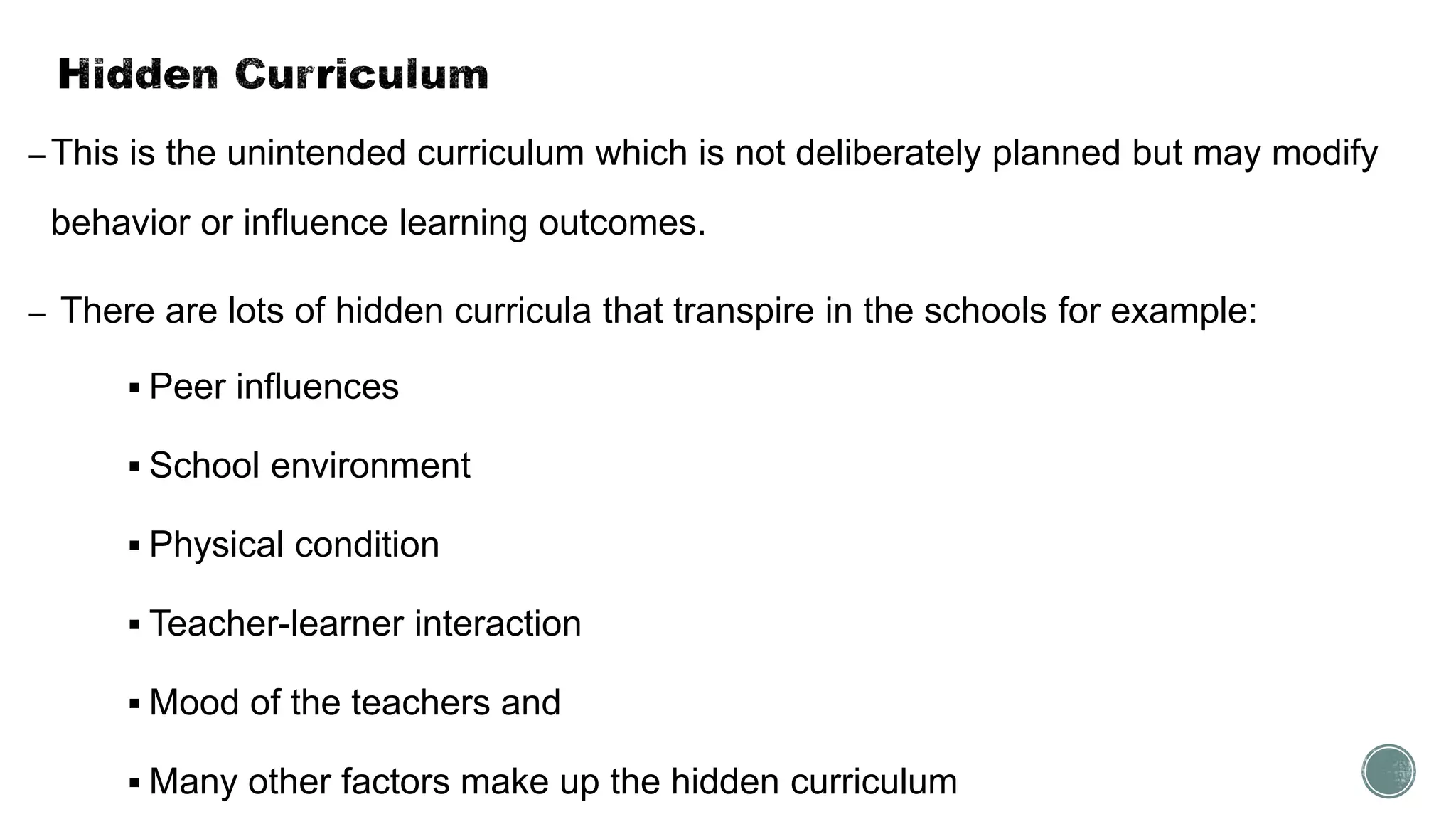 Types of curriculum operating in schools | PPTX