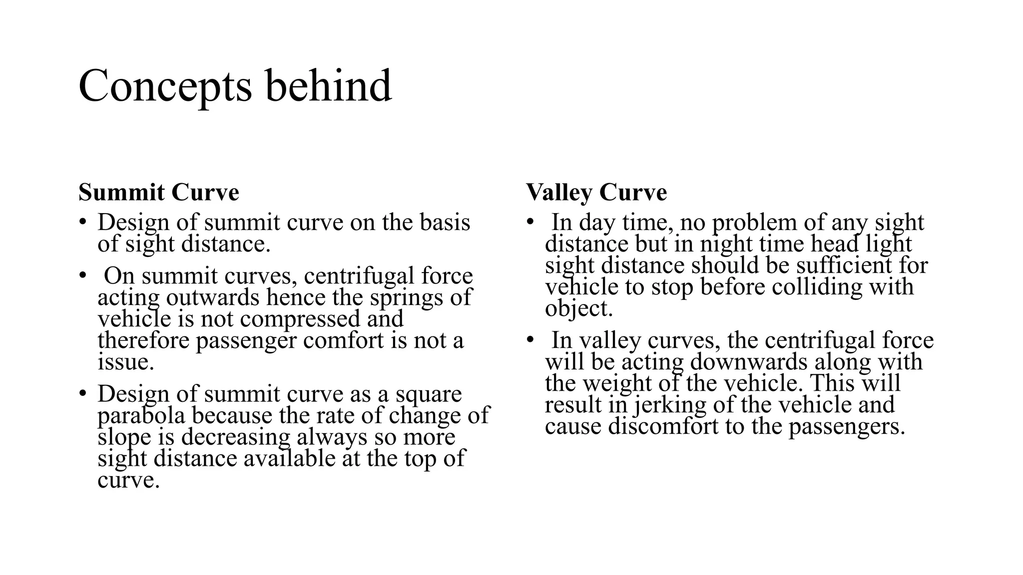 Types of curve in hill road | PPTX