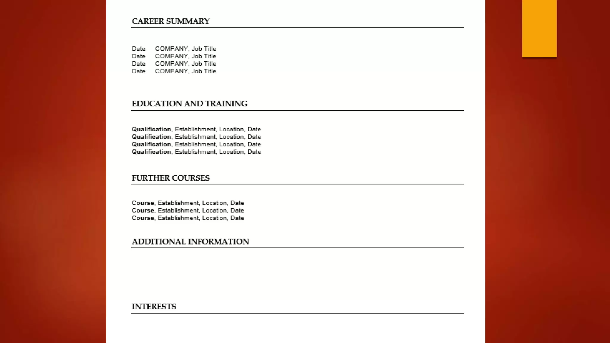 Types of cvs | PPTX | Resume Writing and Advice | Job Search