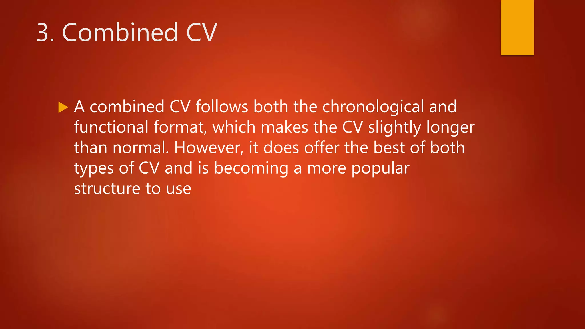 Types of cvs | PPTX
