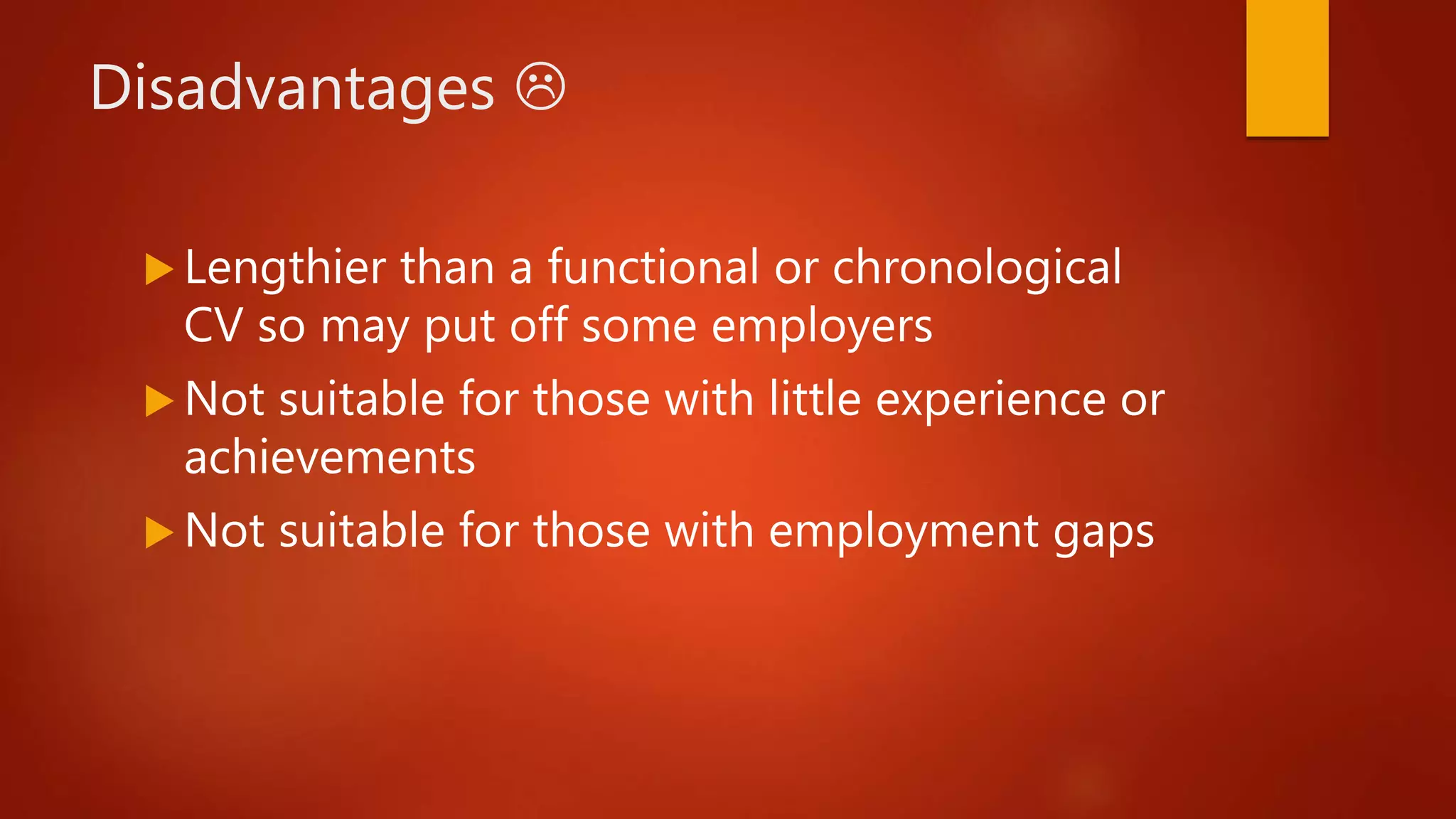 Types of cvs | PPTX | Resume Writing and Advice | Job Search