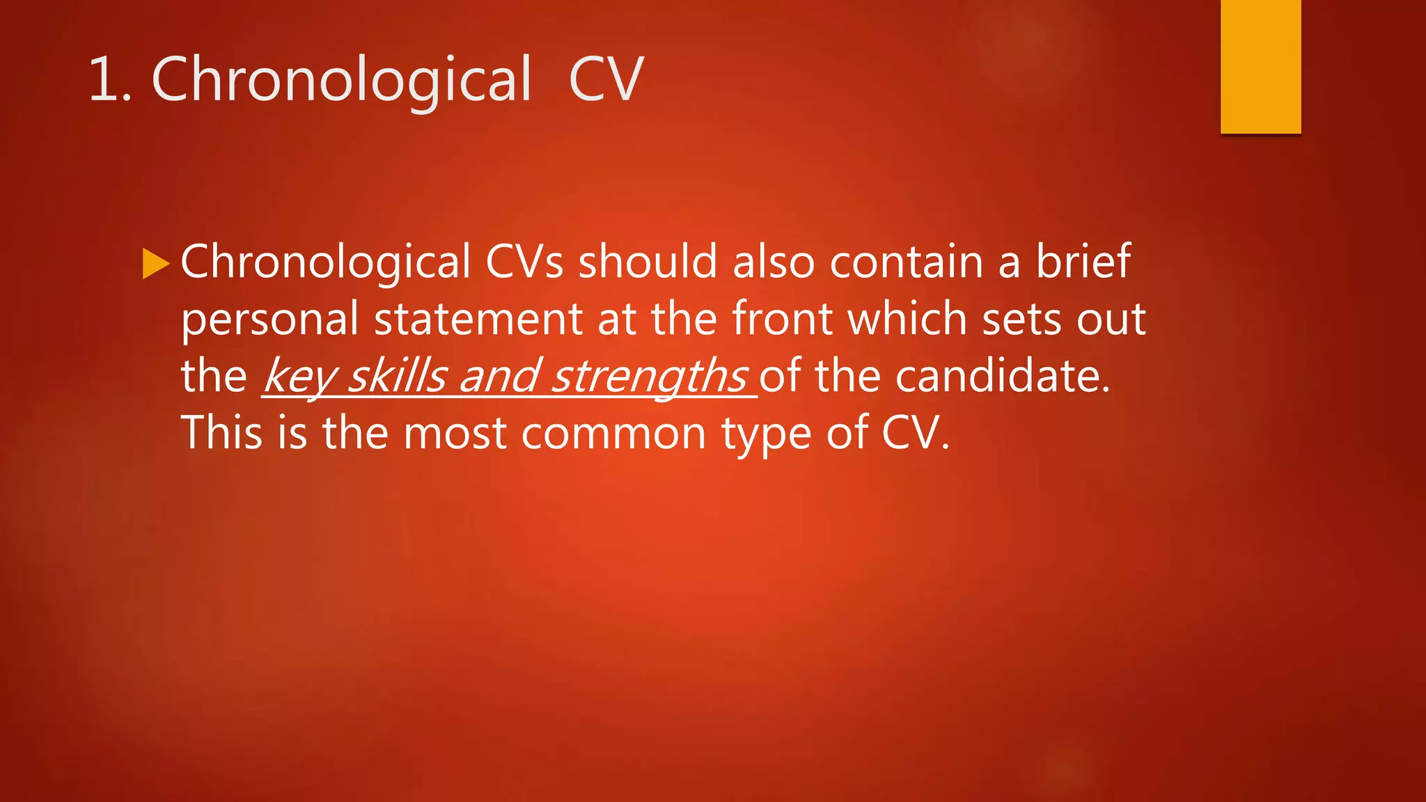 Types of cvs | PPTX