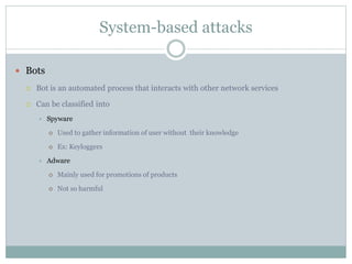 Types of cyber attacks | PPTX