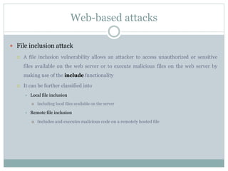Types of cyber attacks | PPTX