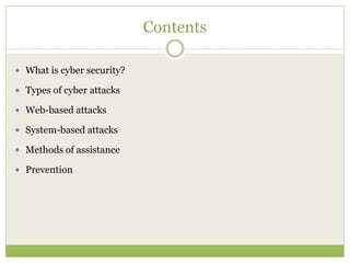Types of Cyber Attacks | PPTX