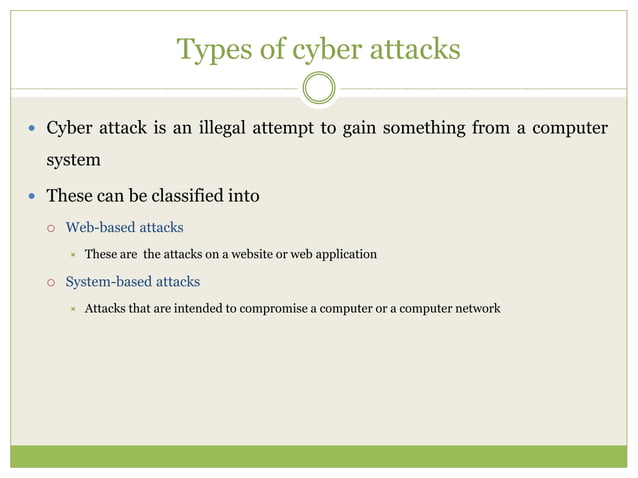 Types of Cyber Attacks | PPTX