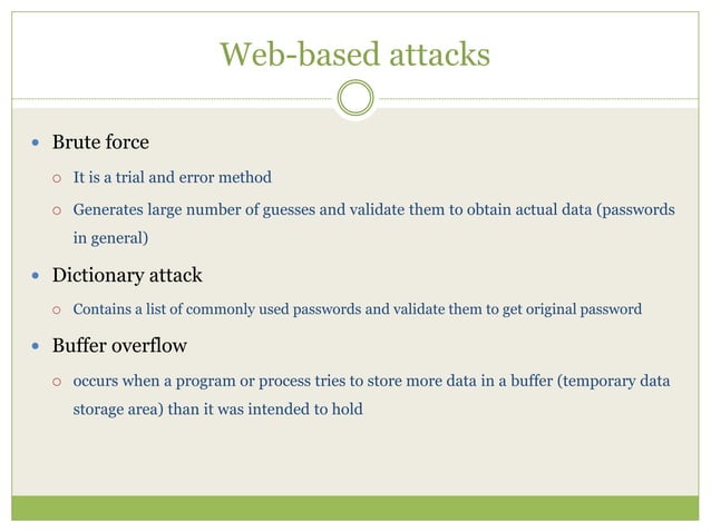 Types of Cyber Attacks | PPTX