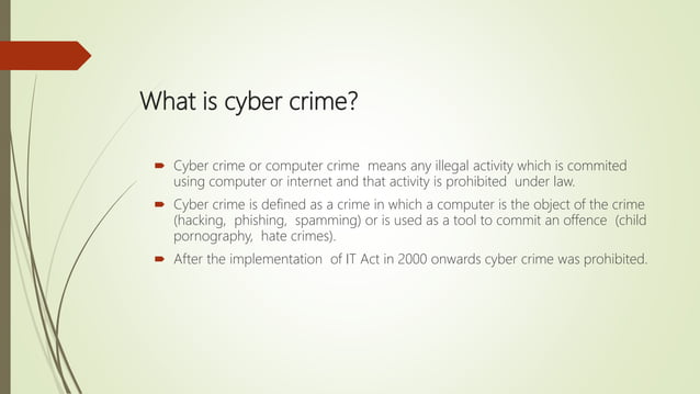 Types of Cyber Crimes | PPTX