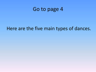 Types of dance | PPTX