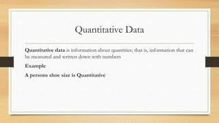 Types of data | PPTX | Physics | Science