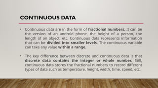 TYPES OF DATA- Research and statistics - BSc Nursing 4th year | PPTX