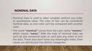 TYPES OF DATA.pptx- Bsc nursing 4th year- research and statistics | PPTX