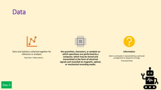 Types of data in Machine Learning day 2 | PDF