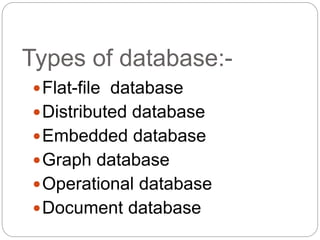 Types of database | PPT