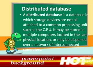 Types of databases | PPTX