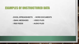 Types of databases based on data structure | PPT
