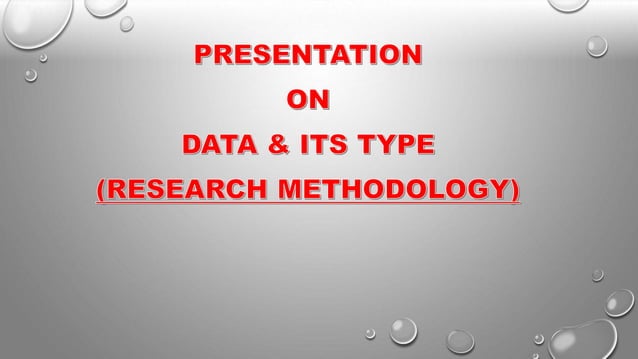 Types of data | PPT