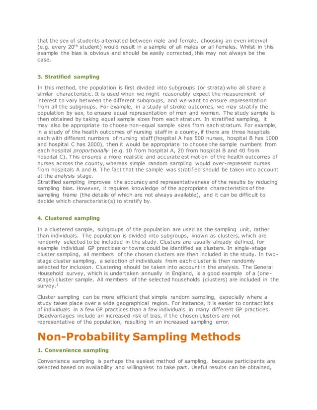 Types of data sampling | DOCX