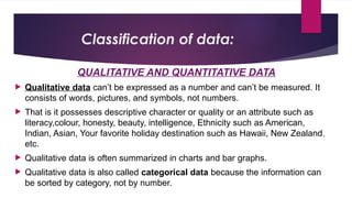 Types of data ,statistics for economics pptx | PPTX